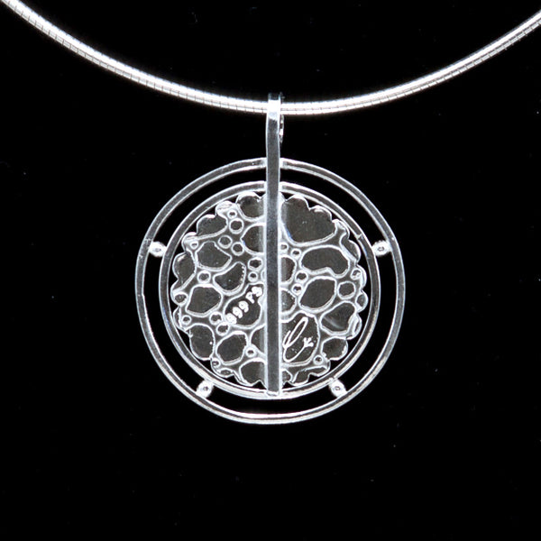 Solar Eclipse Enamel Pendant Necklace : Carie Fowler Jewelry Design