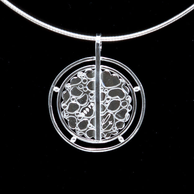 Solar Eclipse Enamel Pendant Necklace : Carie Fowler Jewelry Design